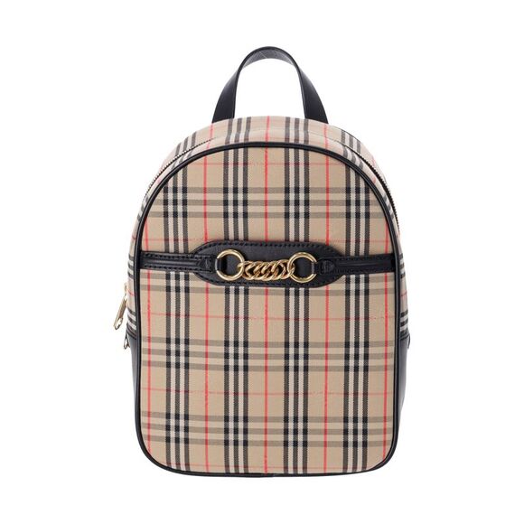 Burberry | Bags | Burberry Signature Checked Backpack In Beige Canvas ...